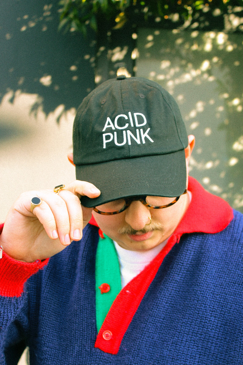 Acid Punk Embroidered Cap Black – Family Store